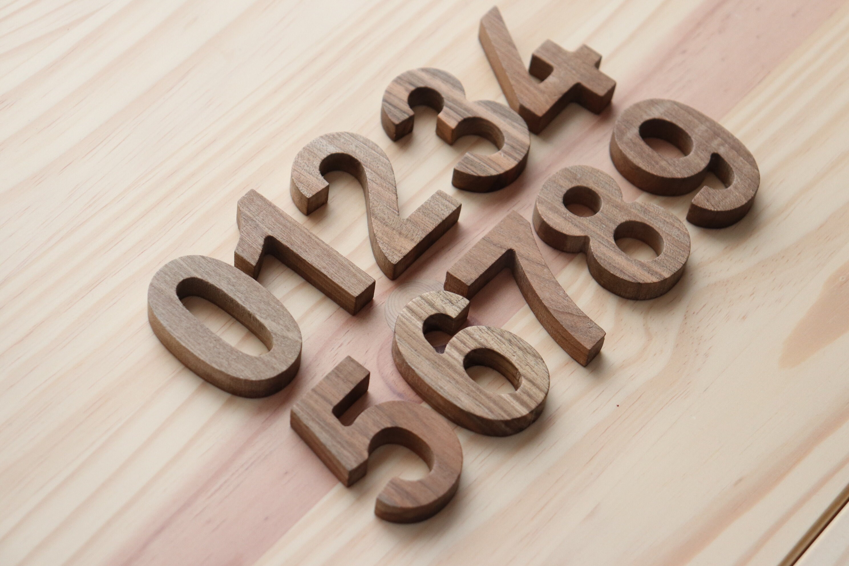 Wooden Numbers (0-9) / Walnut Numbers - Etsy.de