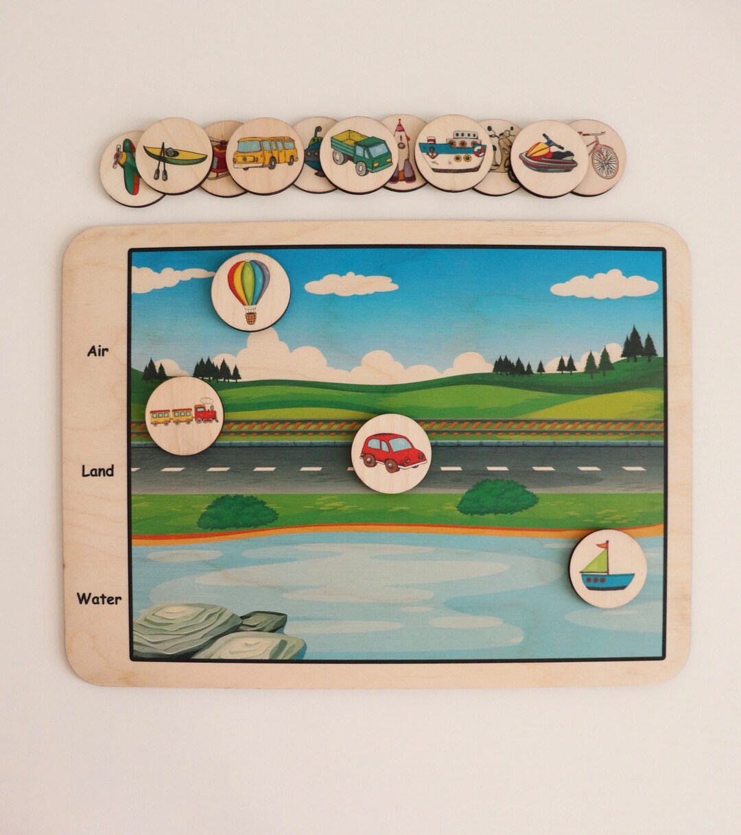 Land Air Water Transportation Sorting Board / Transportation Sorting ...