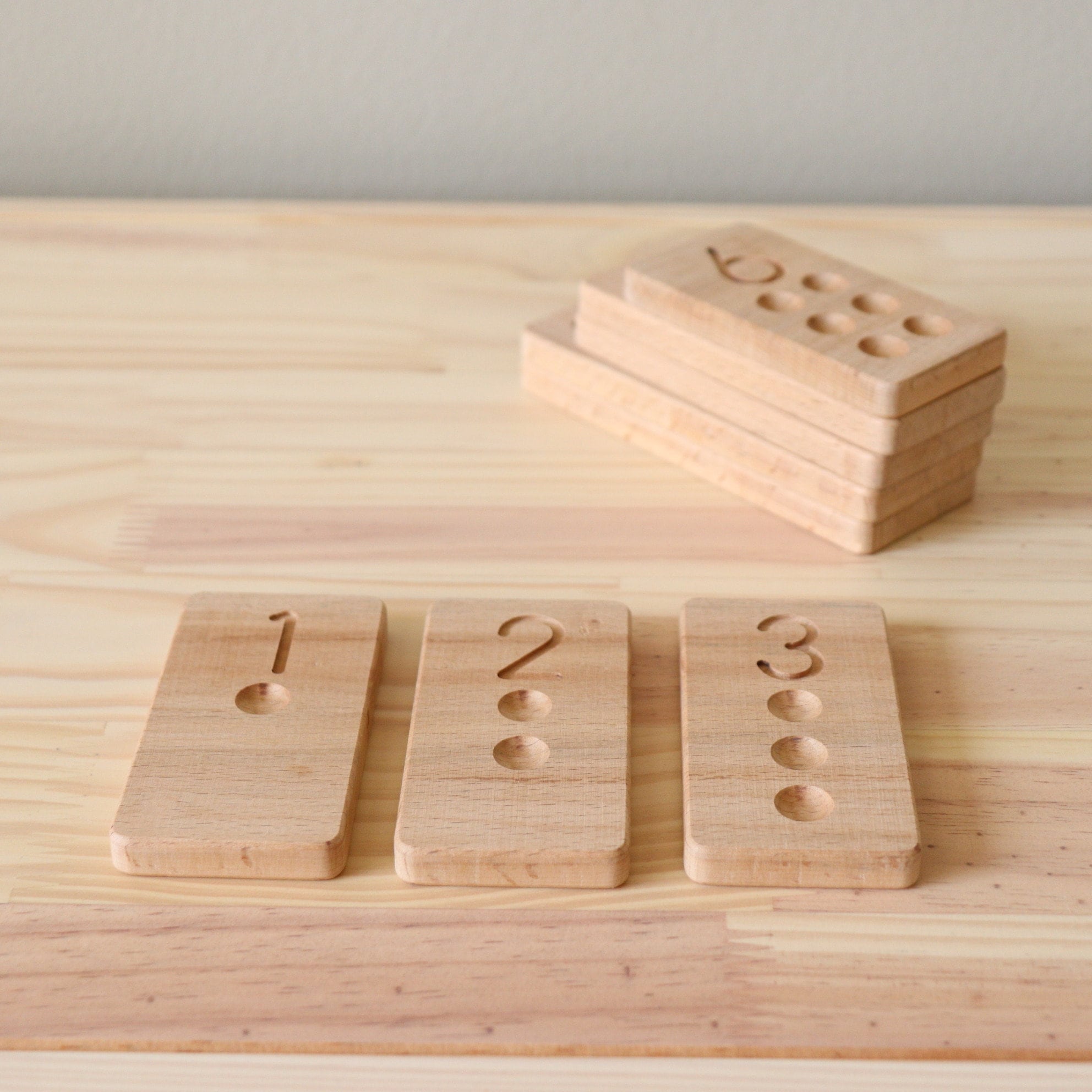 Montessori counting boards 1-10 / Wooden Counting Tiles / | Etsy