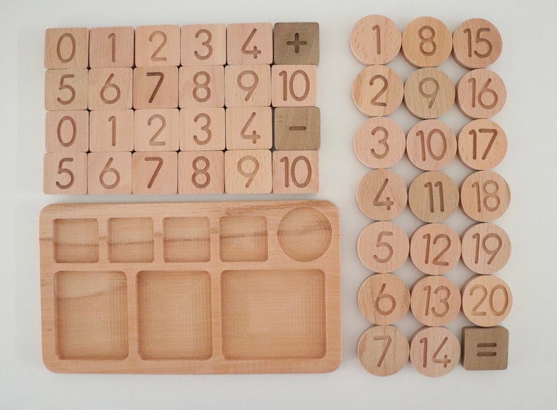 Wooden Math Board With Number Cards Set48 Pcs Wooden - Etsy