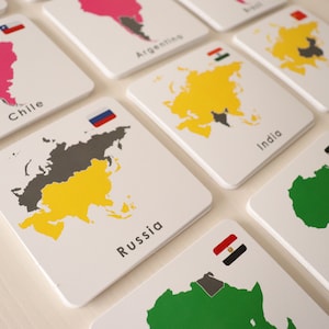 Montessori Countries and Cultures Cards 108 Pcs. / Montessori Flash ...