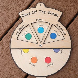 Days of the Week Wheel - Etsy
