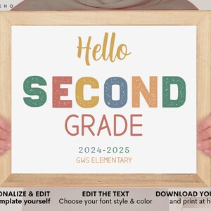 First Day of School Printable, Back to School Sign, First & Last Day of ...