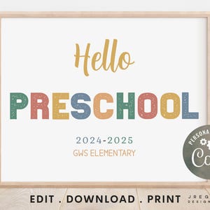 First Day of School Printable, Back to School Sign, First & Last Day of ...