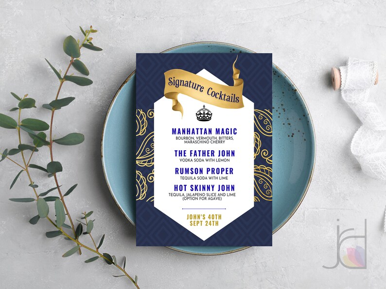 Custom Event Menu Custom Party Menu Custom Wedding Menu - Etsy