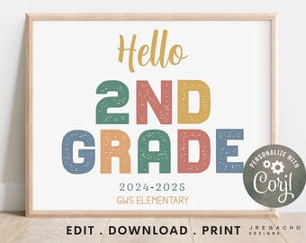 First Day of School Printable, Back to School Sign, First & Last Day of ...