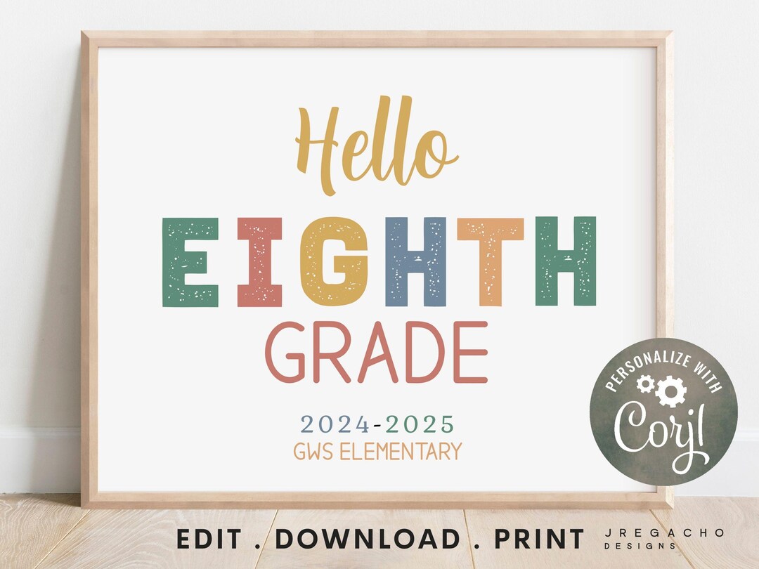 First Day of School Printable, Back to School Sign, First & Last Day of ...