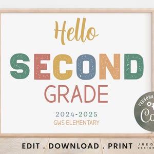First Day of School Printable, Back to School Sign, First & Last Day of ...