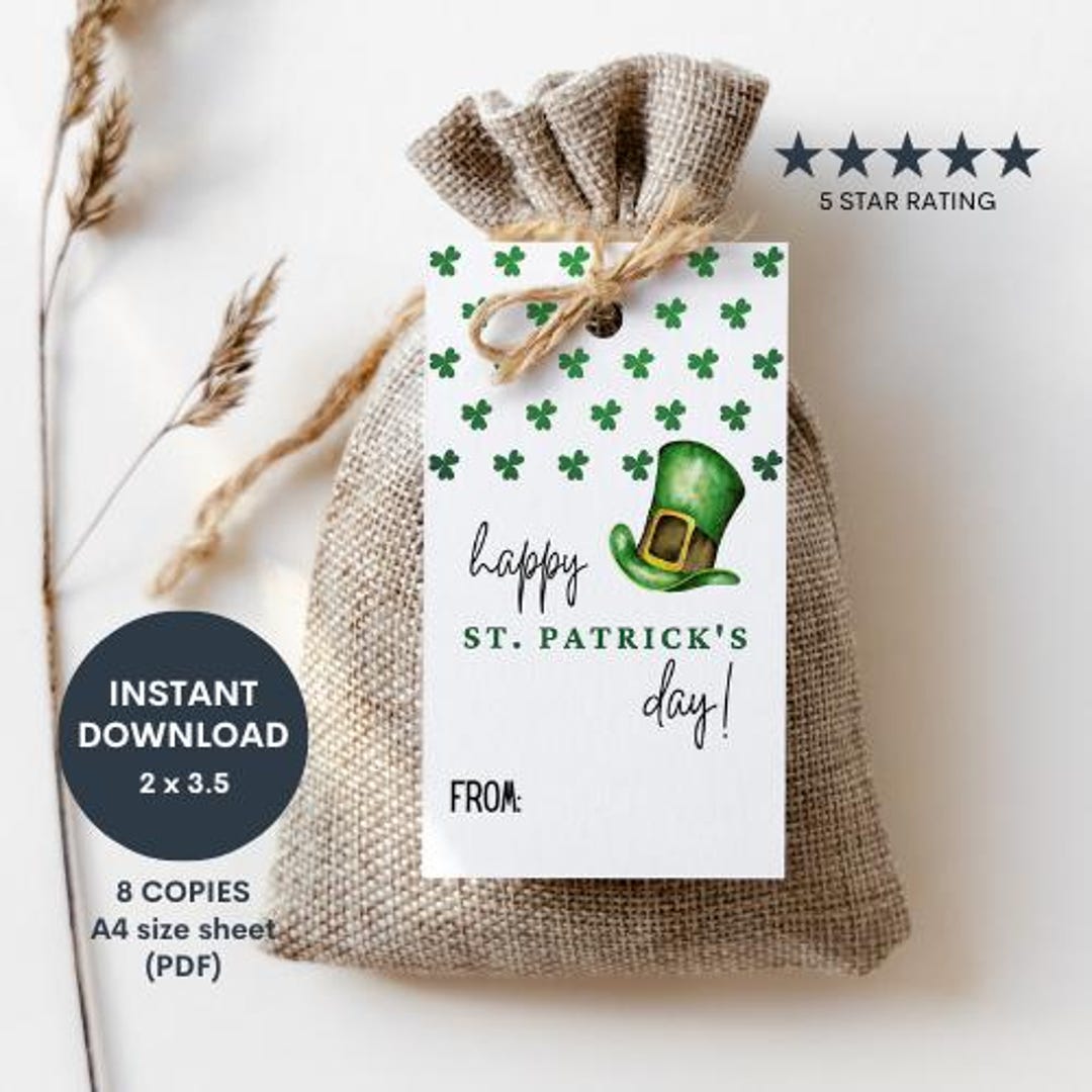St. Patrick’s Day Gift Tags | Printable Party Tags | DIY Irish Gift ...