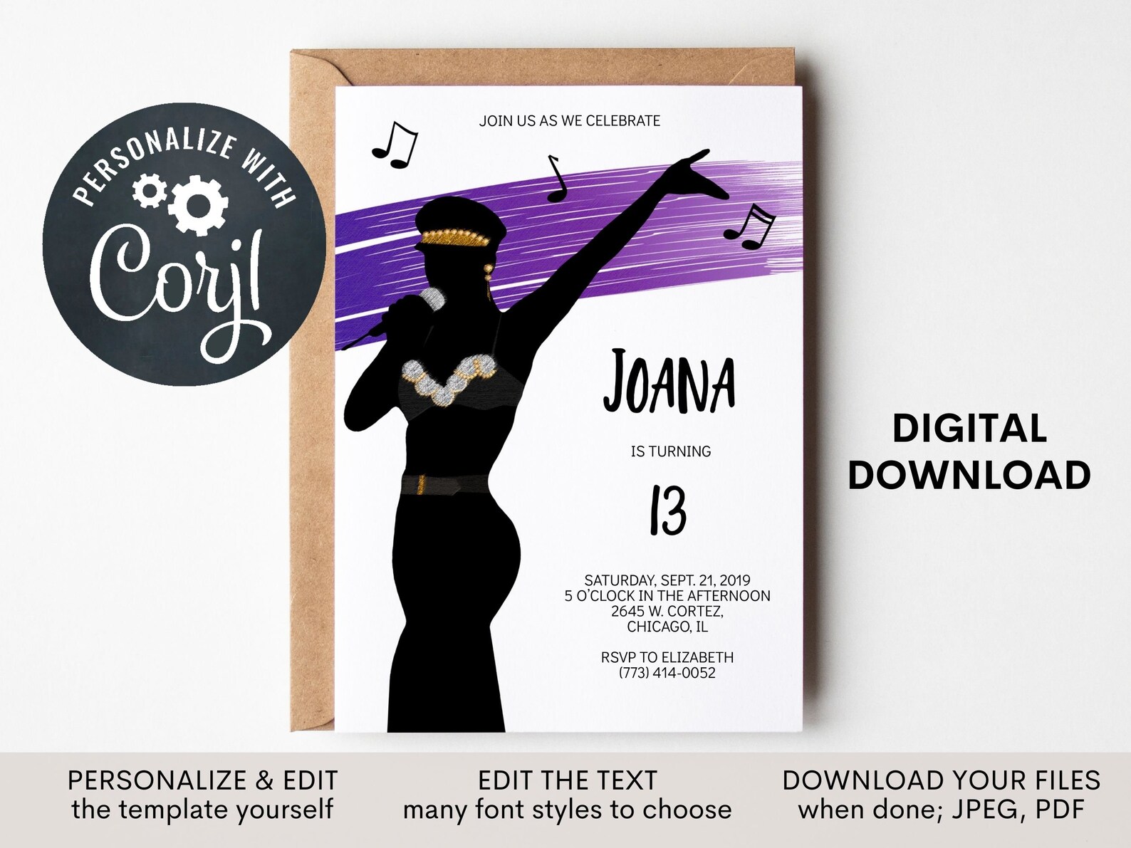 Singer Inspired Birthday Singer Theme Music Notes Singer - Etsy