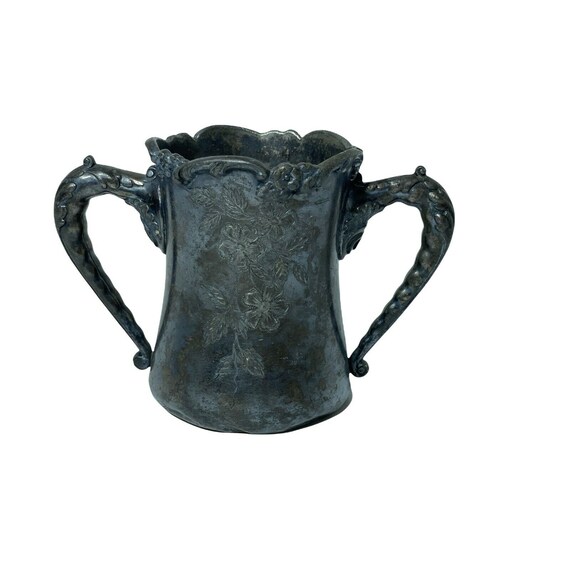 Vintage Meriden Silver Plate Co. Etched Handles Quadruple - Etsy