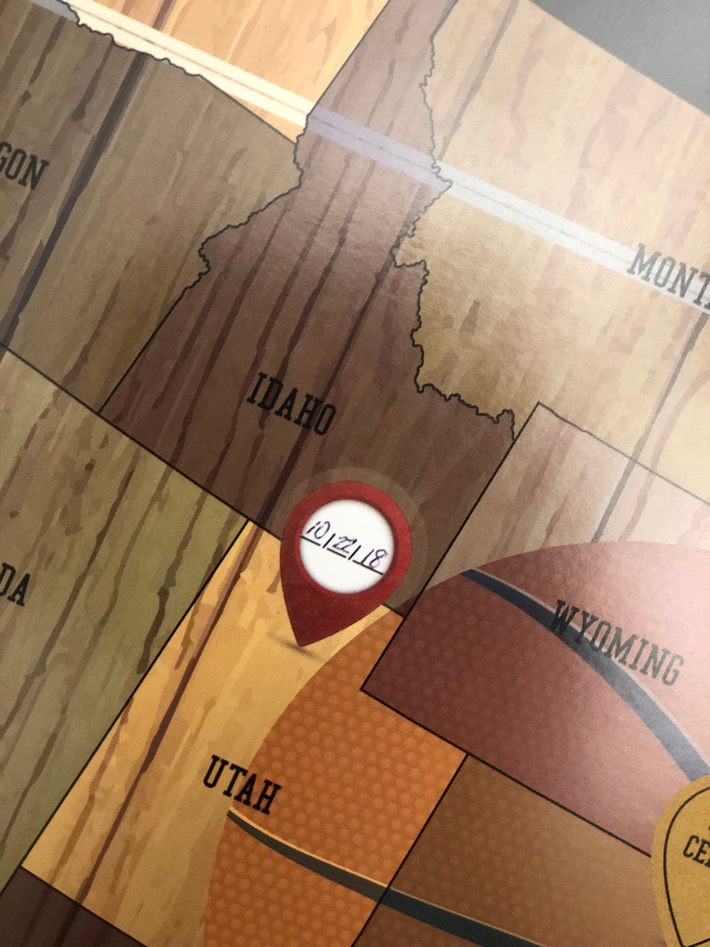 Scratch-off Basketball Map Bucket List Tracking Poster - Etsy Canada