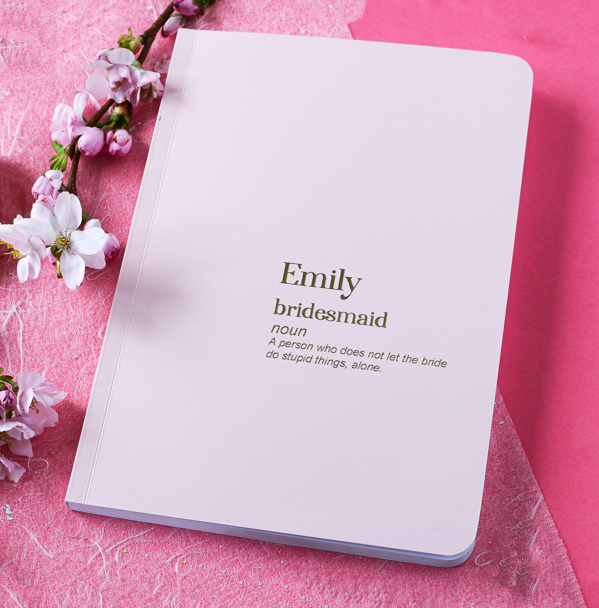Personalized Foiled Bridesmaid Proposal Notebook: A5 Maid of Honour ...