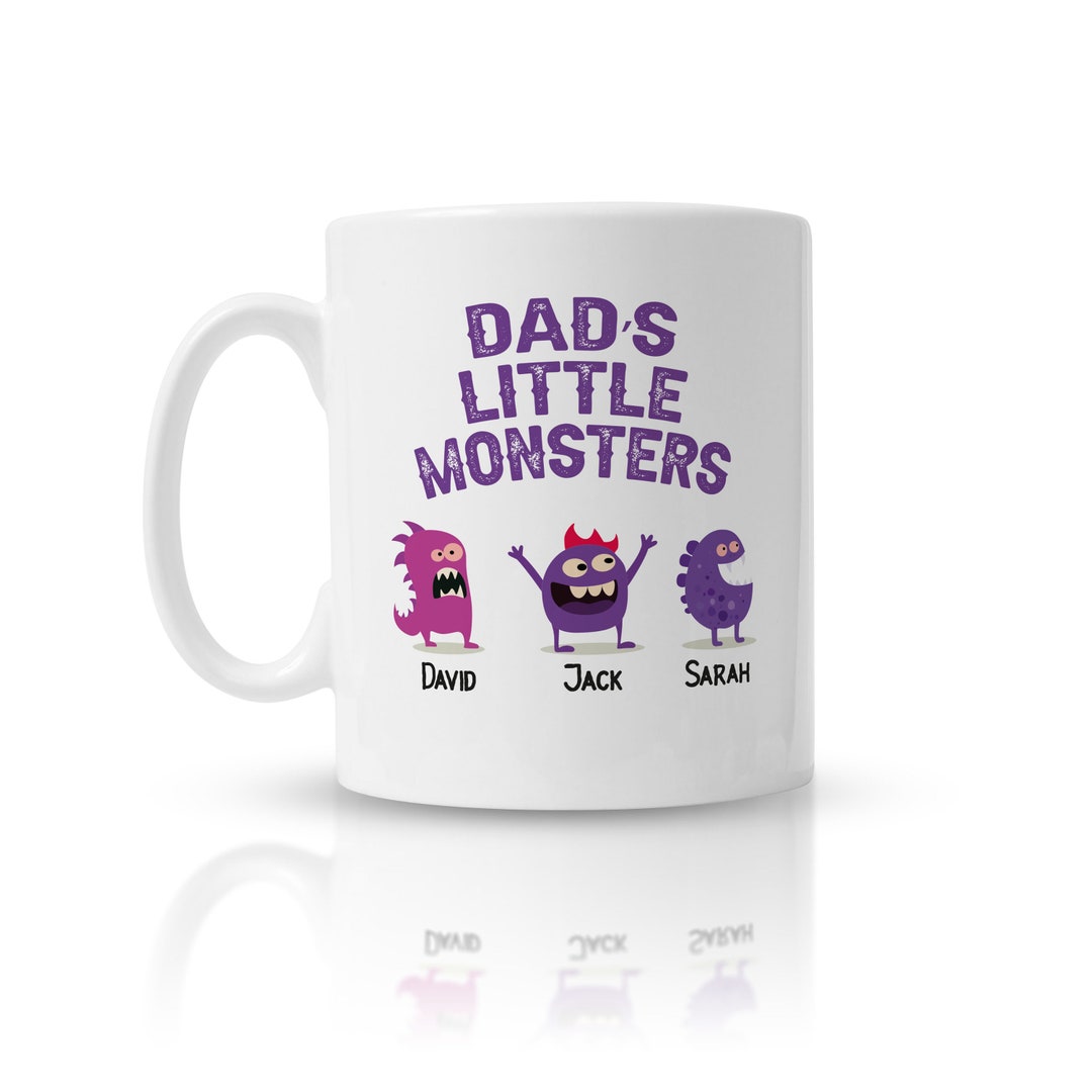 Personalized Dad's Little Monsters Mug: Father's Day Gift - Etsy