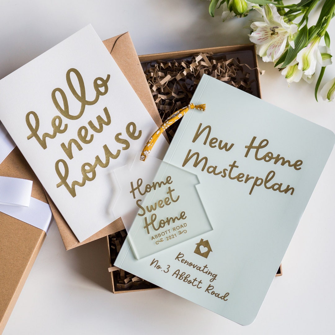 Personalised New Home Gift Box: Housewarming Stationery Set ...