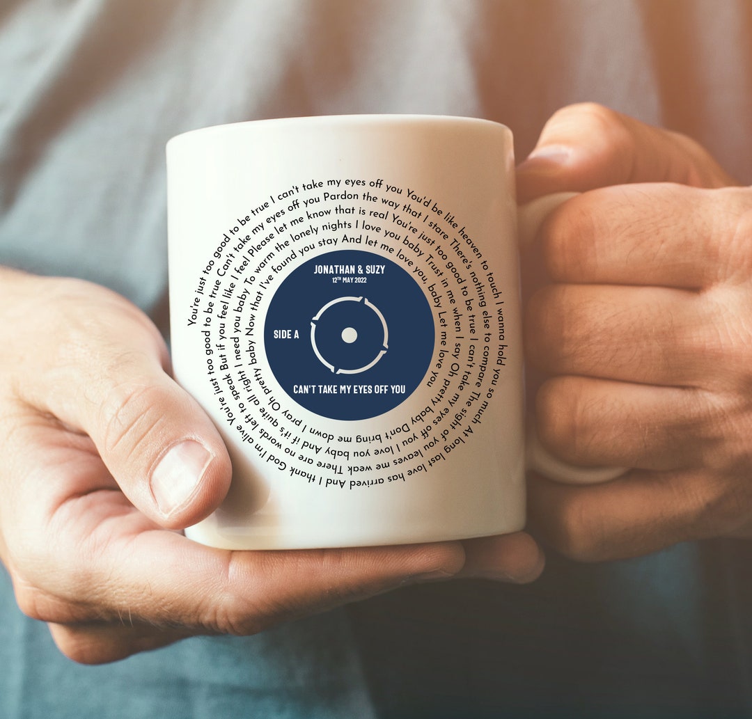Personalized Song Lyrics Mug, Wedding Anniversary Gift - Etsy