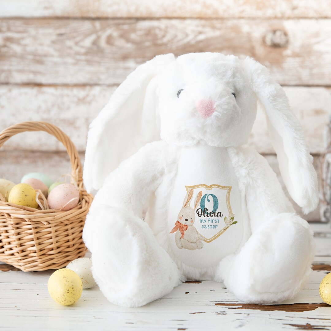 Personalised First Easter Bunny Plush Toy, Custom My First Easter Gift ...