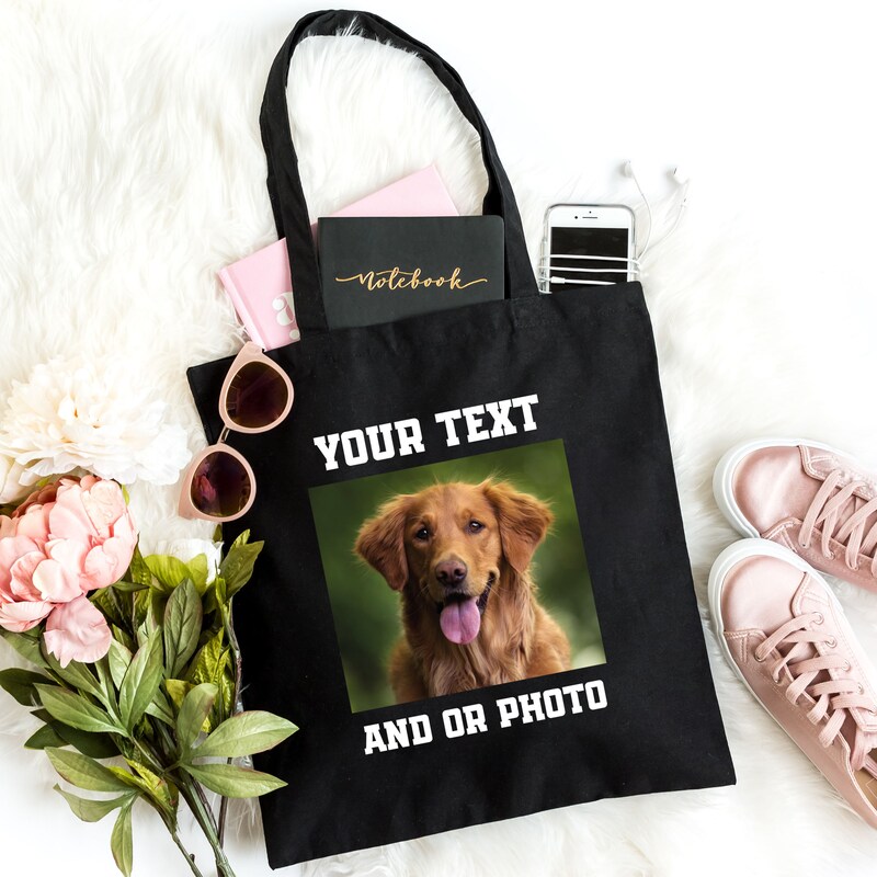 Custom Logo Pink Tote Bags - Etsy UK