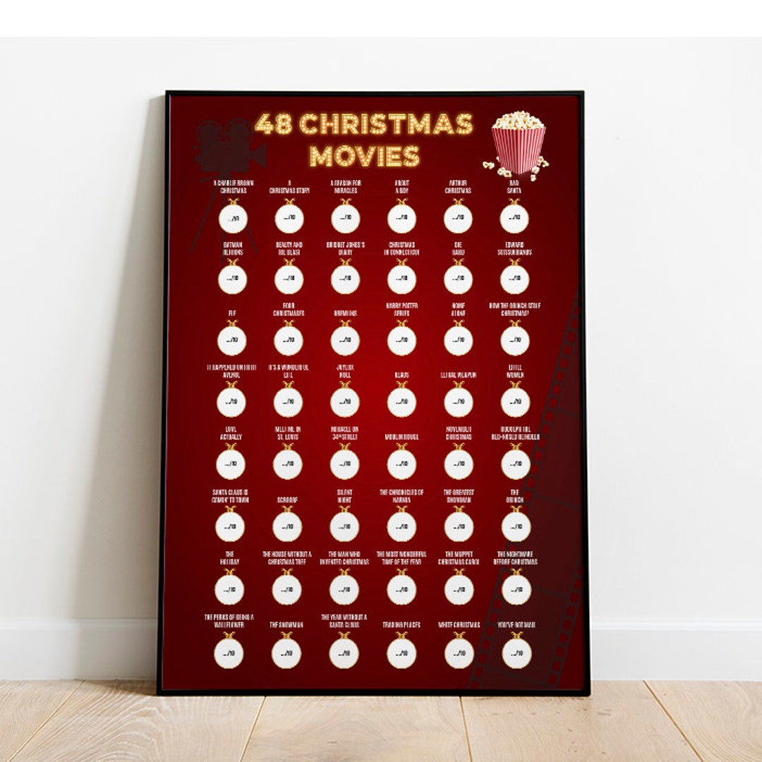 Digital Download - Christmas Movie Poster Bucket List | Christmas Movie ...