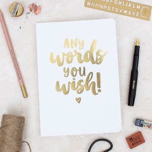 Personalised Gold Foil Notebook: Custom A5 Softcover Journal ...