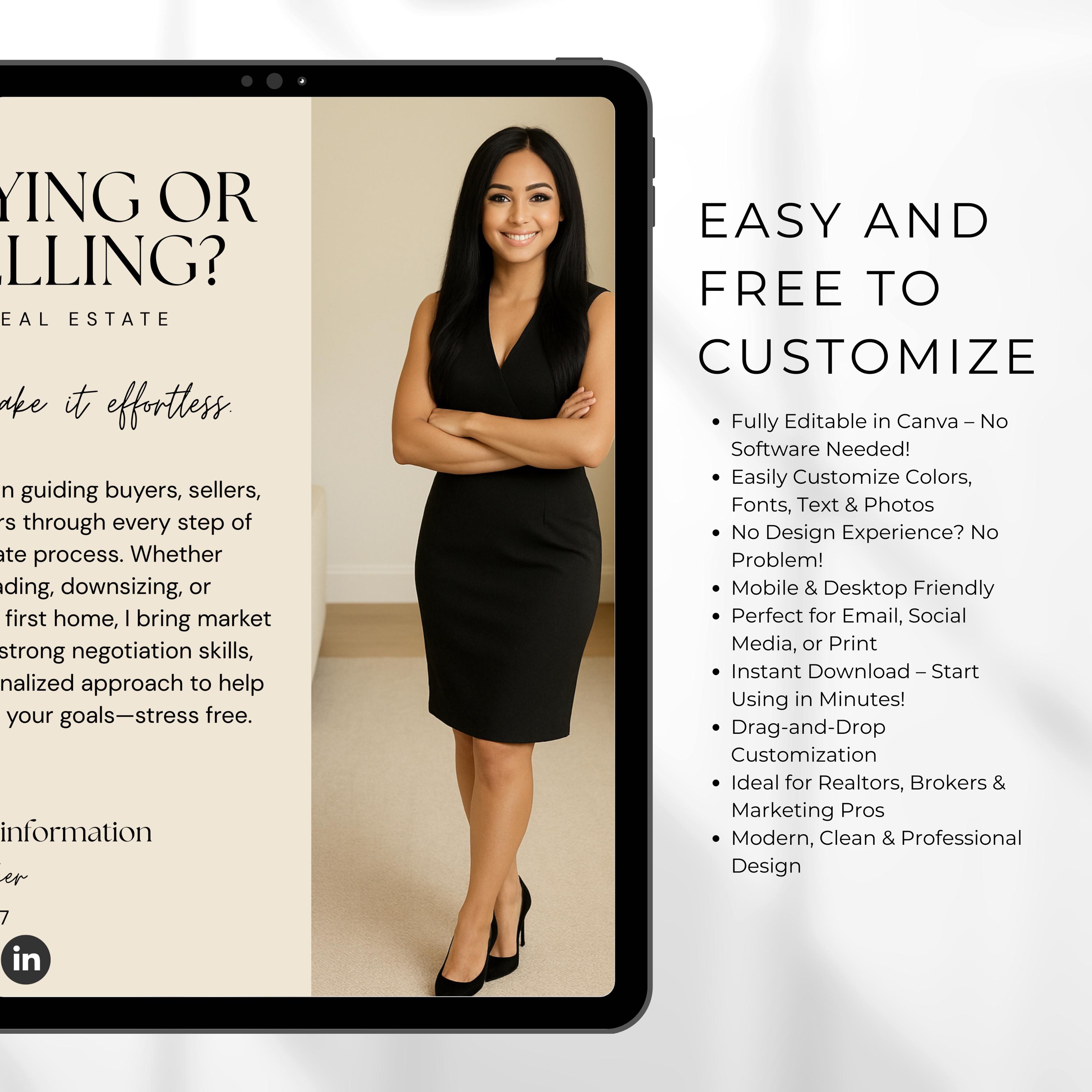 Real Estate Introduction Flyer Canva Template | Realtor Farming Letter ...