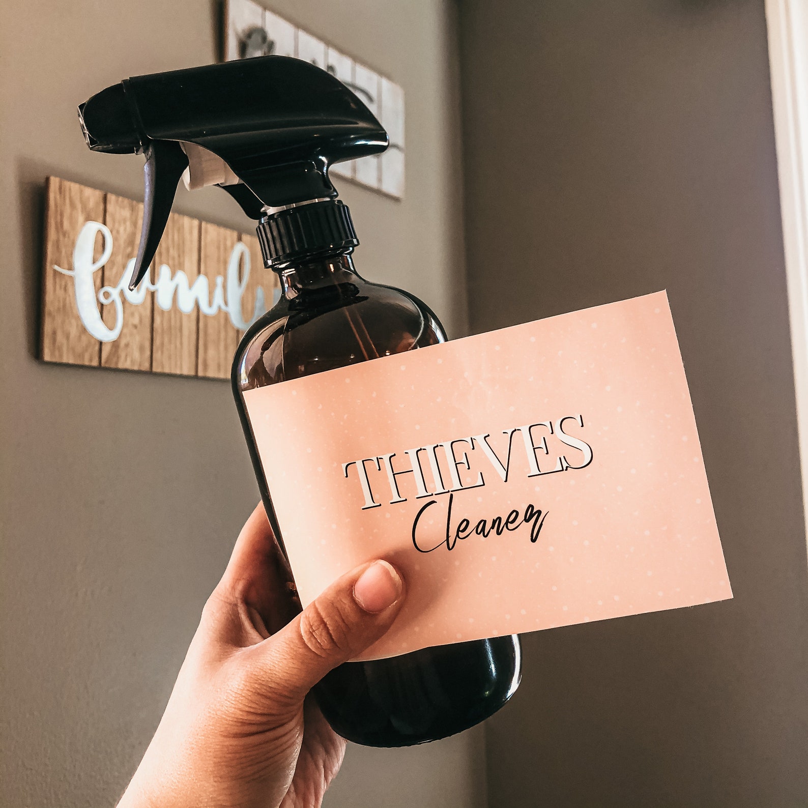 Household Cleaner Label Printed Cleaner Label Spray Bottle - Etsy