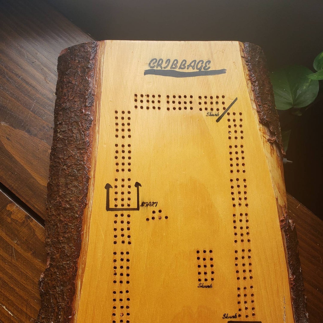 Large Natural Splice of Wood Cribbage Board - ASIS - Etsy