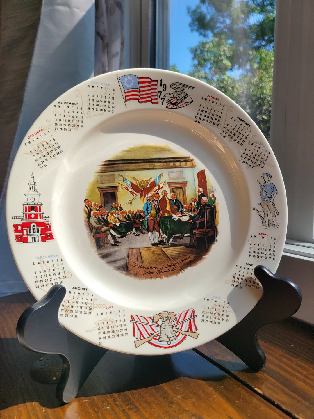 Calendar Plate 1977 - Signing of the Declaration of Independence ...