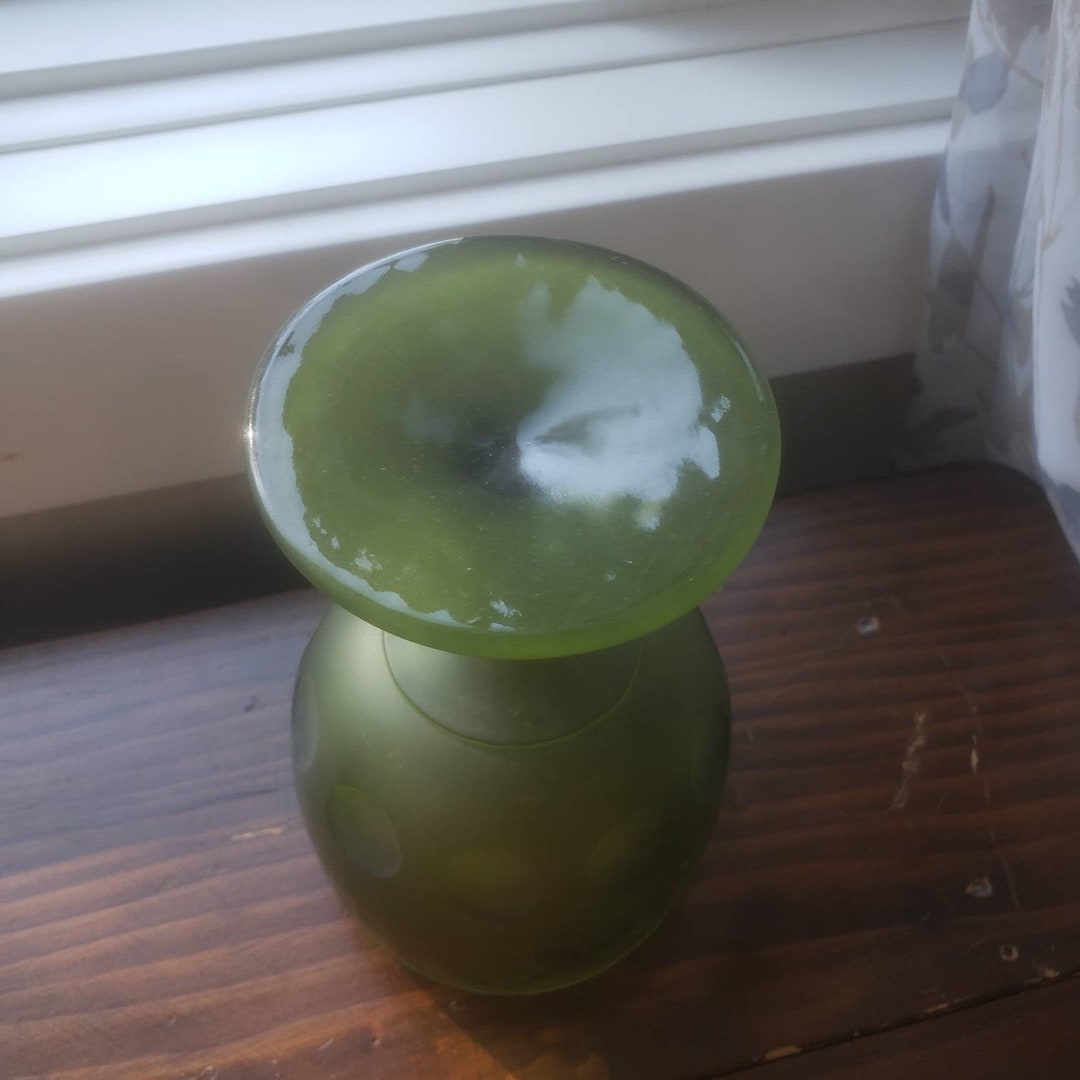 Green Grapevine Vine Frosted Glass - Wine Goblet Chalis Floral Vine Cup ...