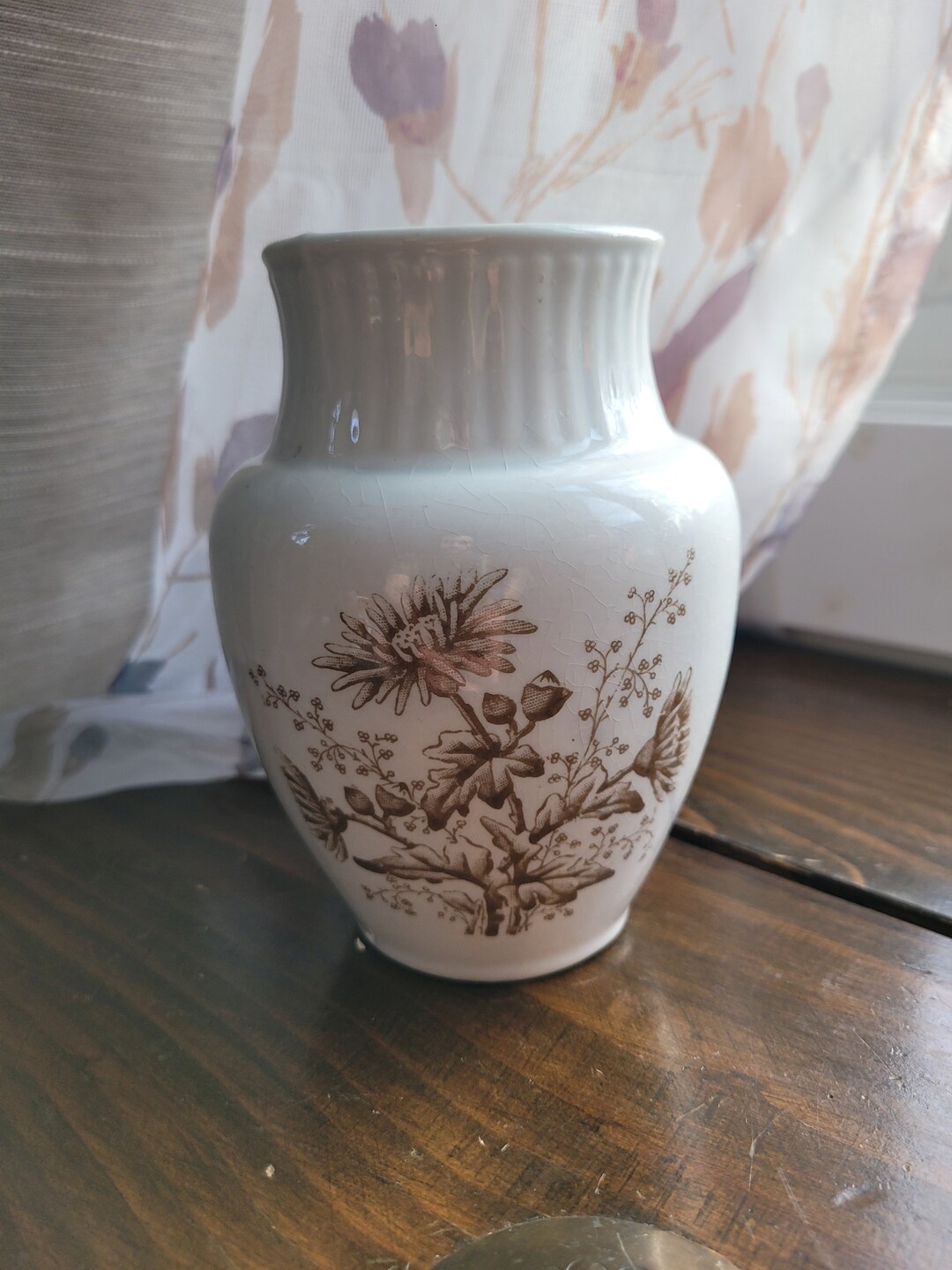 Iron Stone Soap Pour Vase - Iowa Pottery Antique Collectable Brown ...