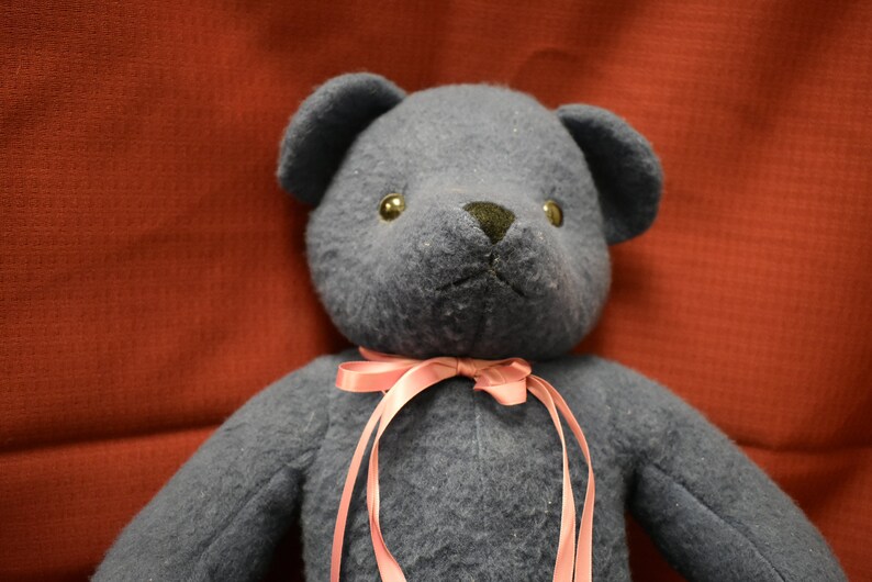 Handmade Victorian Teddy Bears With Pink Ribbon Bows - Red and Blue ...