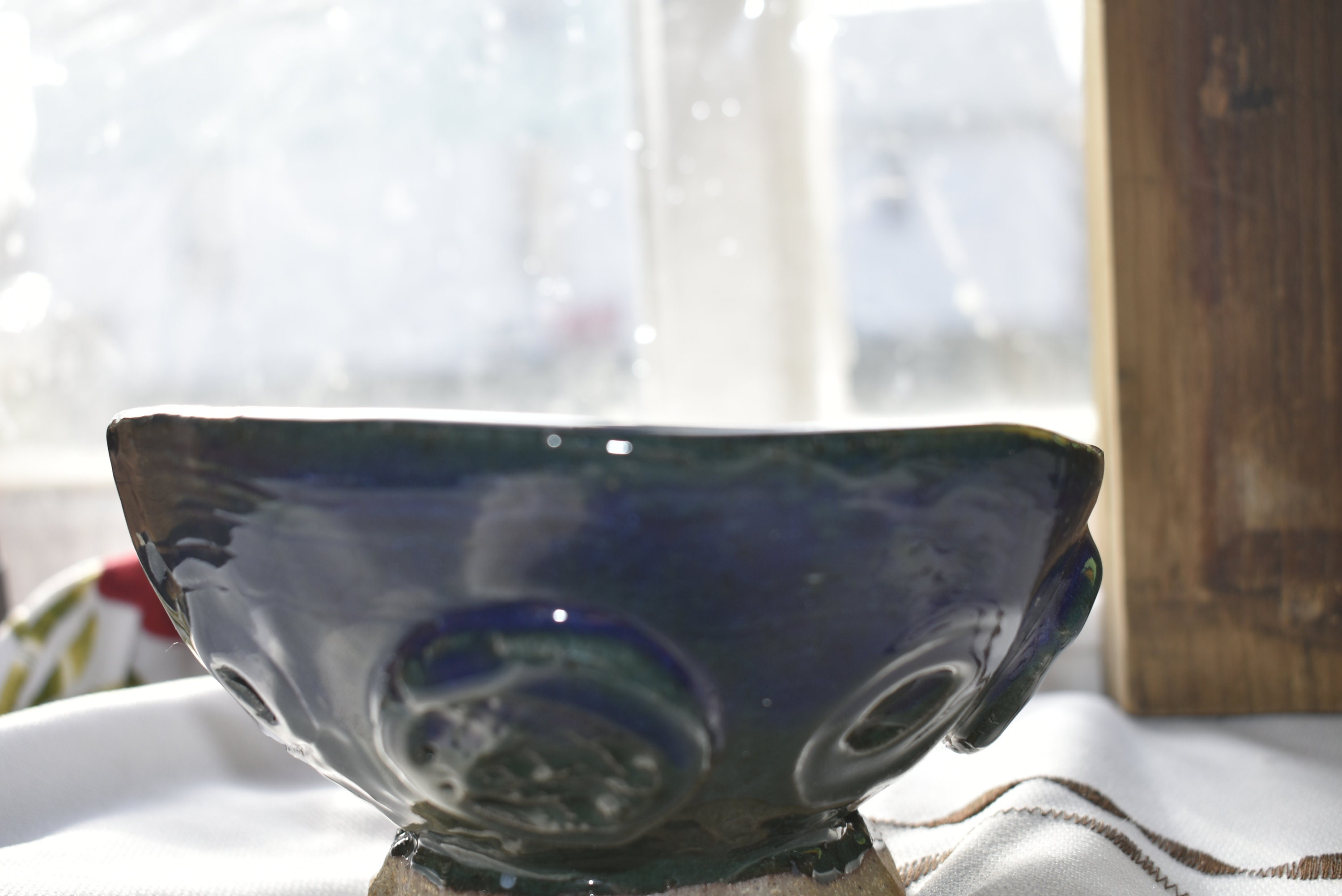 Clay Stamp Pottery Stoneware Salt Glaze Smug Bowl Alter Good - Etsy