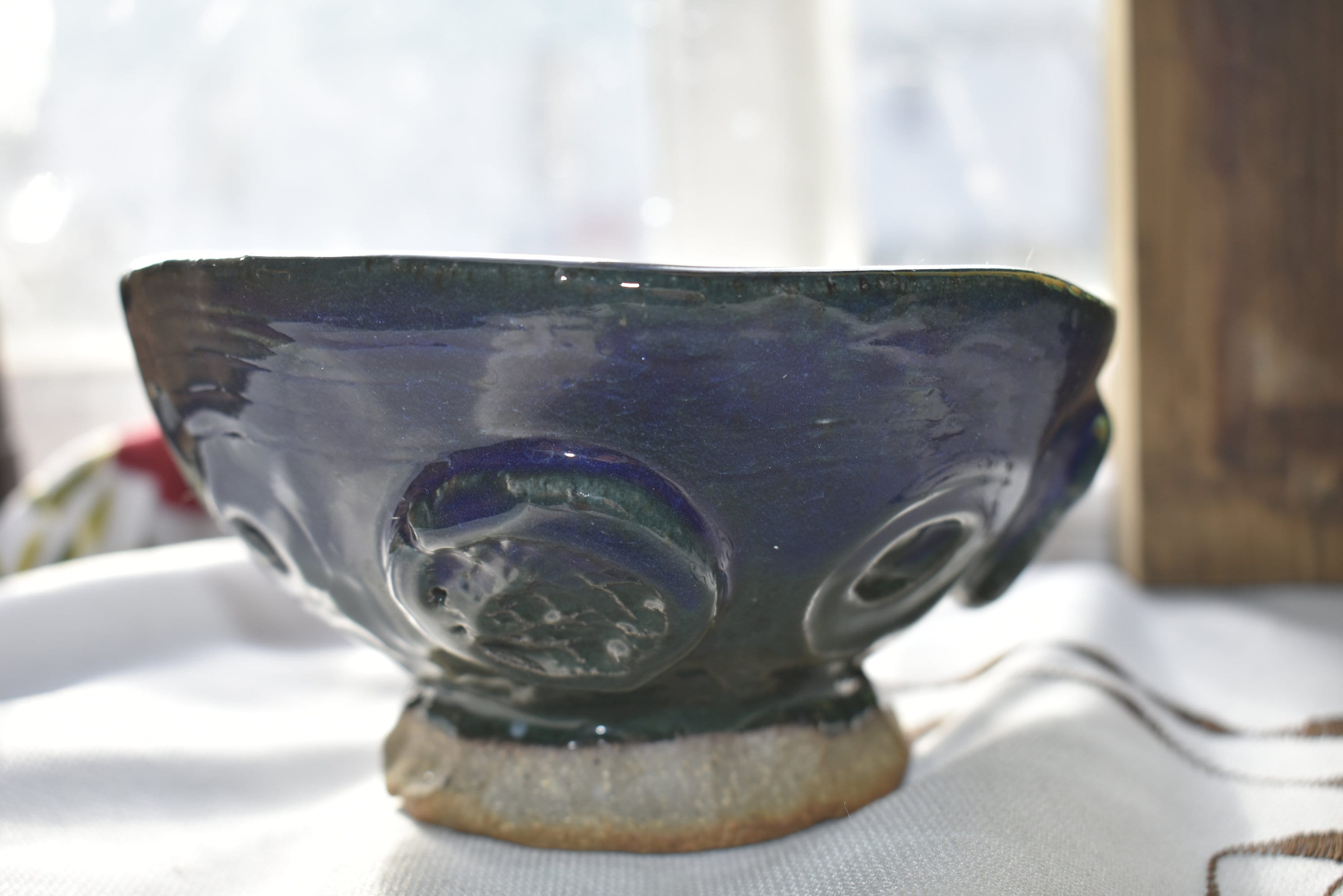 Clay Stamp Pottery Stoneware Salt Glaze Smug Bowl Alter Good - Etsy