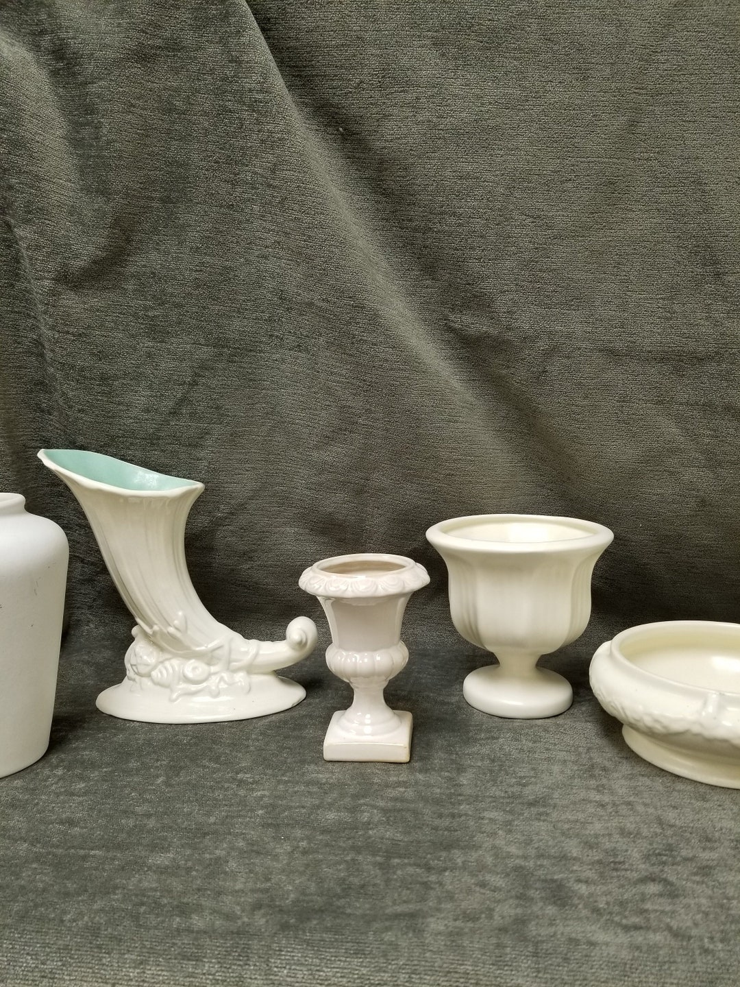 Vintage Rum Rill Pottery - Antique Ceramic Vase/sconce - Teal/seafoam ...