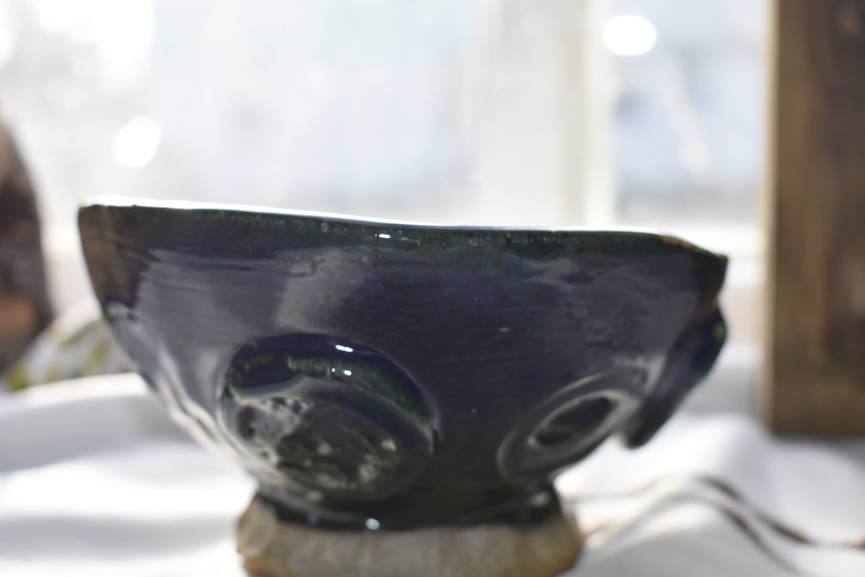 Clay Stamp Pottery Stoneware Salt Glaze Smug Bowl Alter Good - Etsy