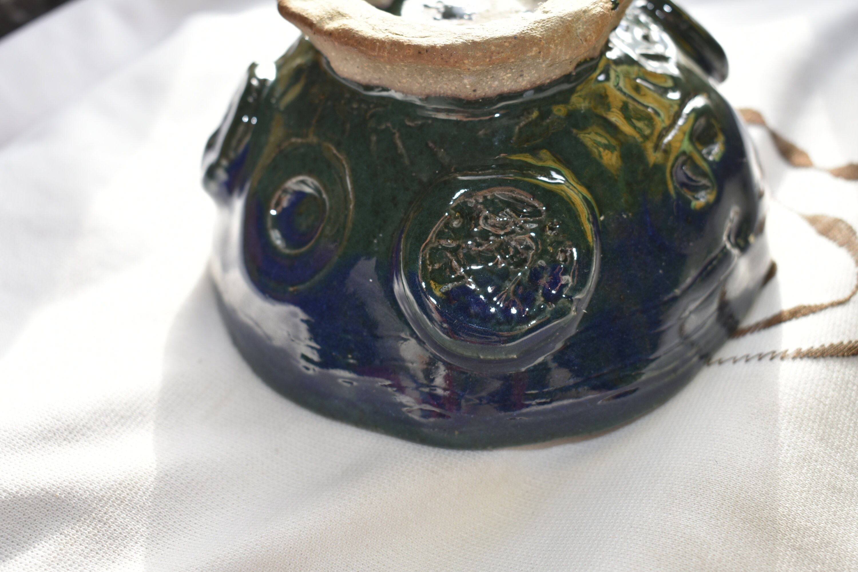 Clay Stamp Pottery Stoneware Salt Glaze Smug Bowl Alter Good - Etsy