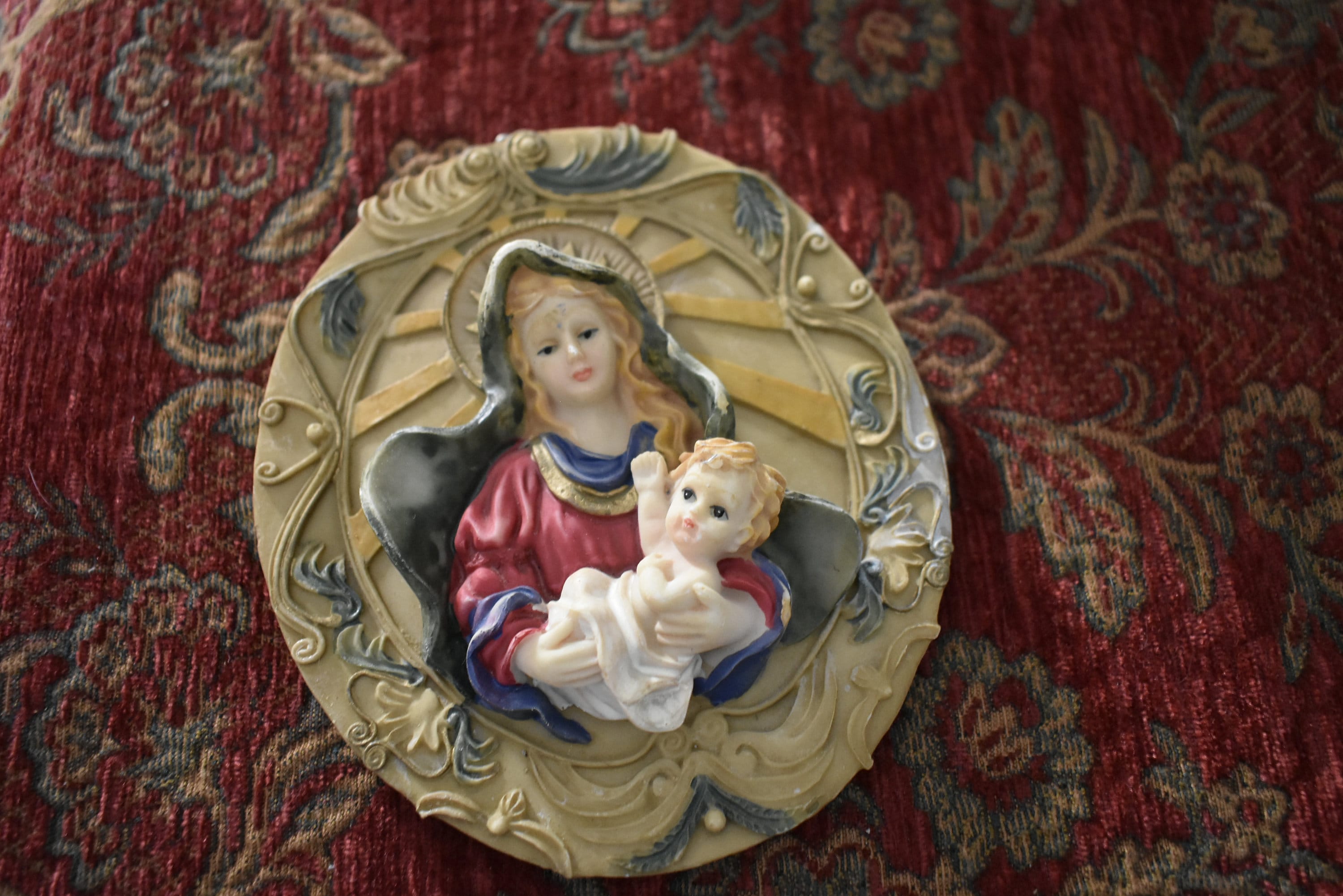 Catholic Relic Wall Hang Resin Alter Wall Hang Vintage Church Decor ...