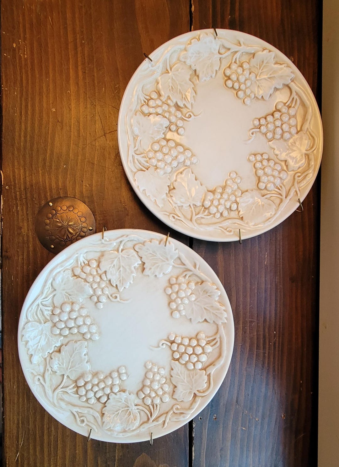 Le Gourmet Chef - Greek Style Grape Vinyard Plate Set - Wall Decor ...