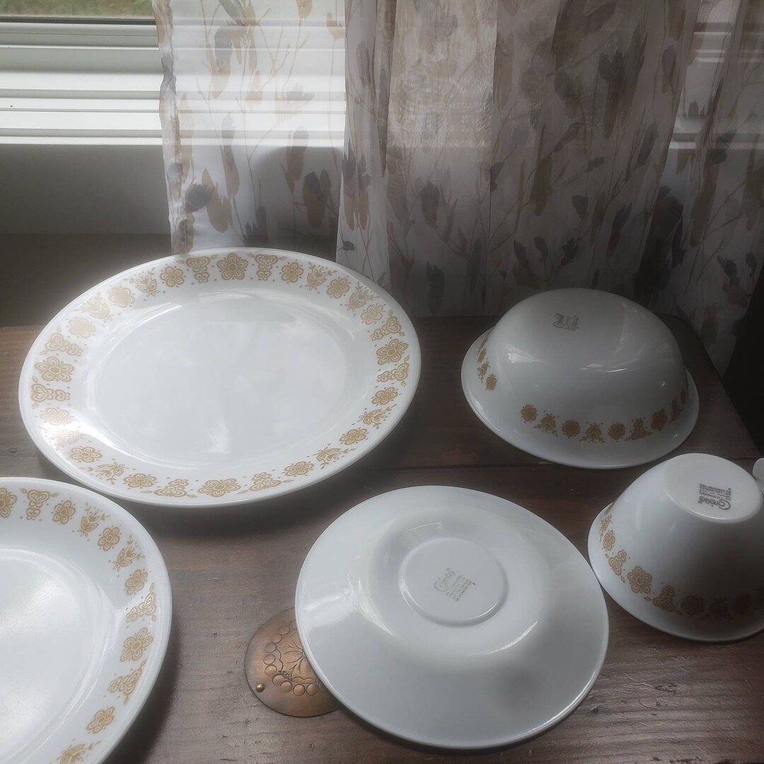 Corelle by Corning Ware - Butterfly Gold - Five Peice Set - Ovenware - Etsy