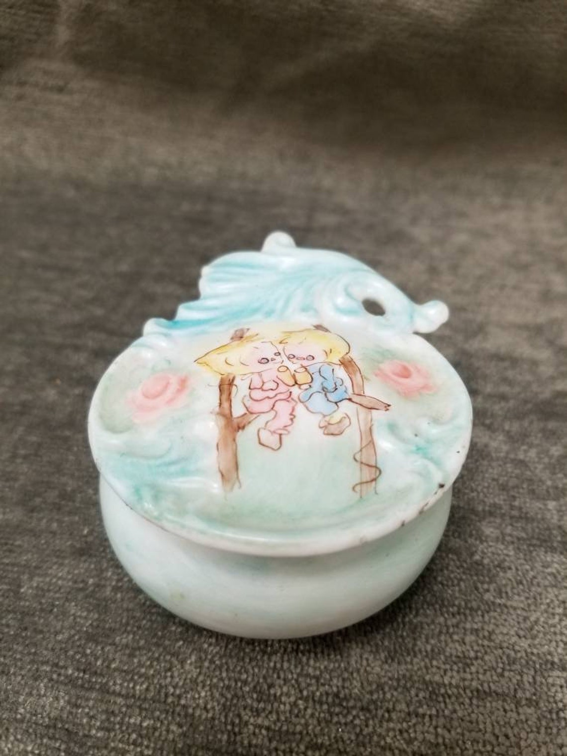 Vintage Ring Holder Dresser Decor - Victorian Medicine Dish, Pill ...