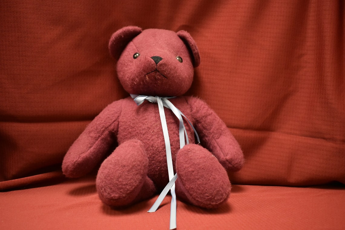 Handmade Victorian Teddy Bears With Pink Ribbon Bows Red and Blue ...
