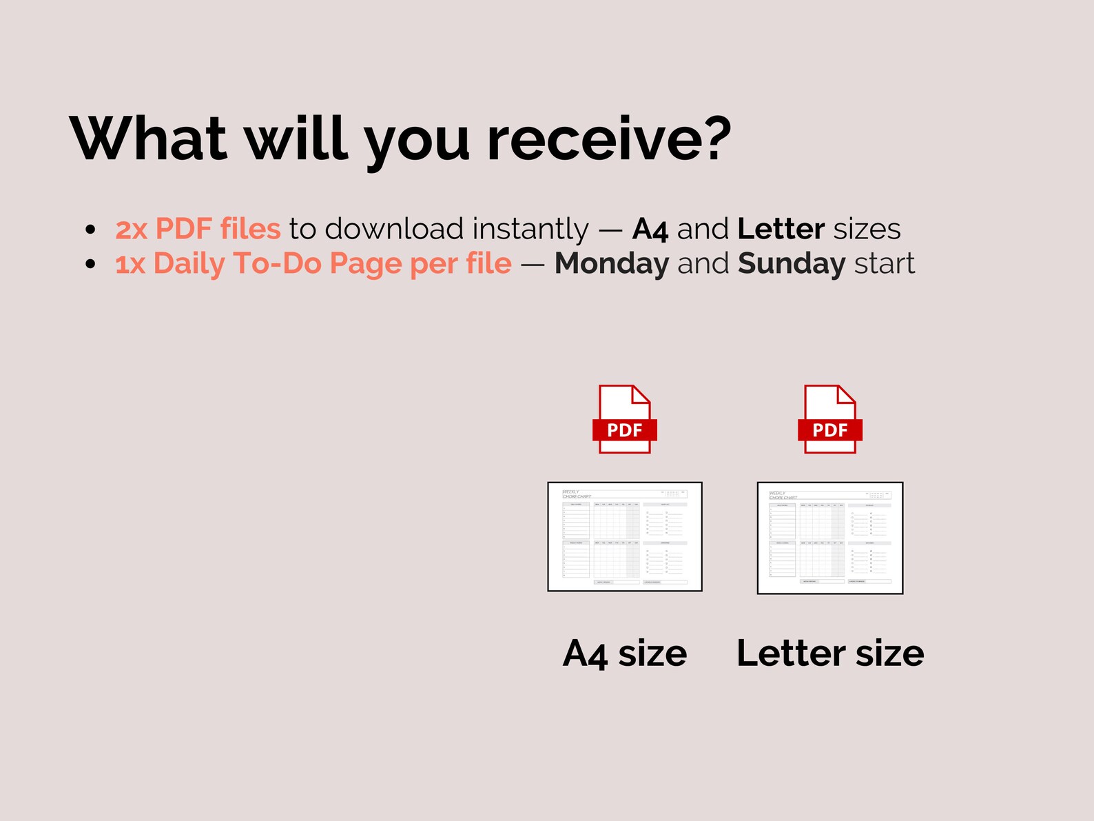 Chore Chart Printable A4 US Letter Sizes Family Chore Chart Reward ...