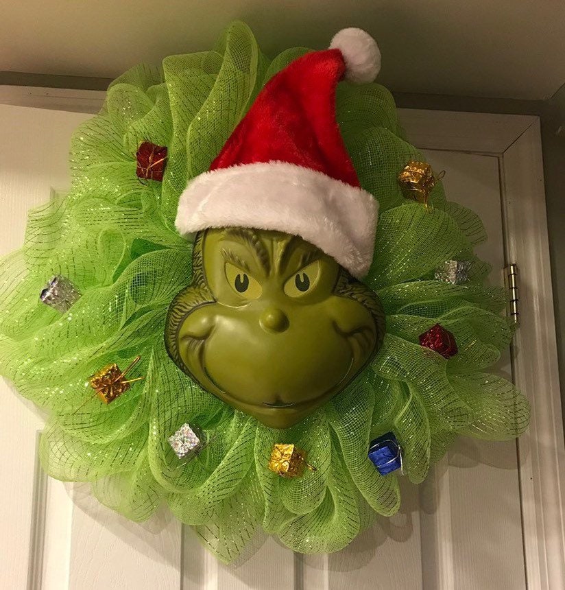 Grinch Wreath - Etsy
