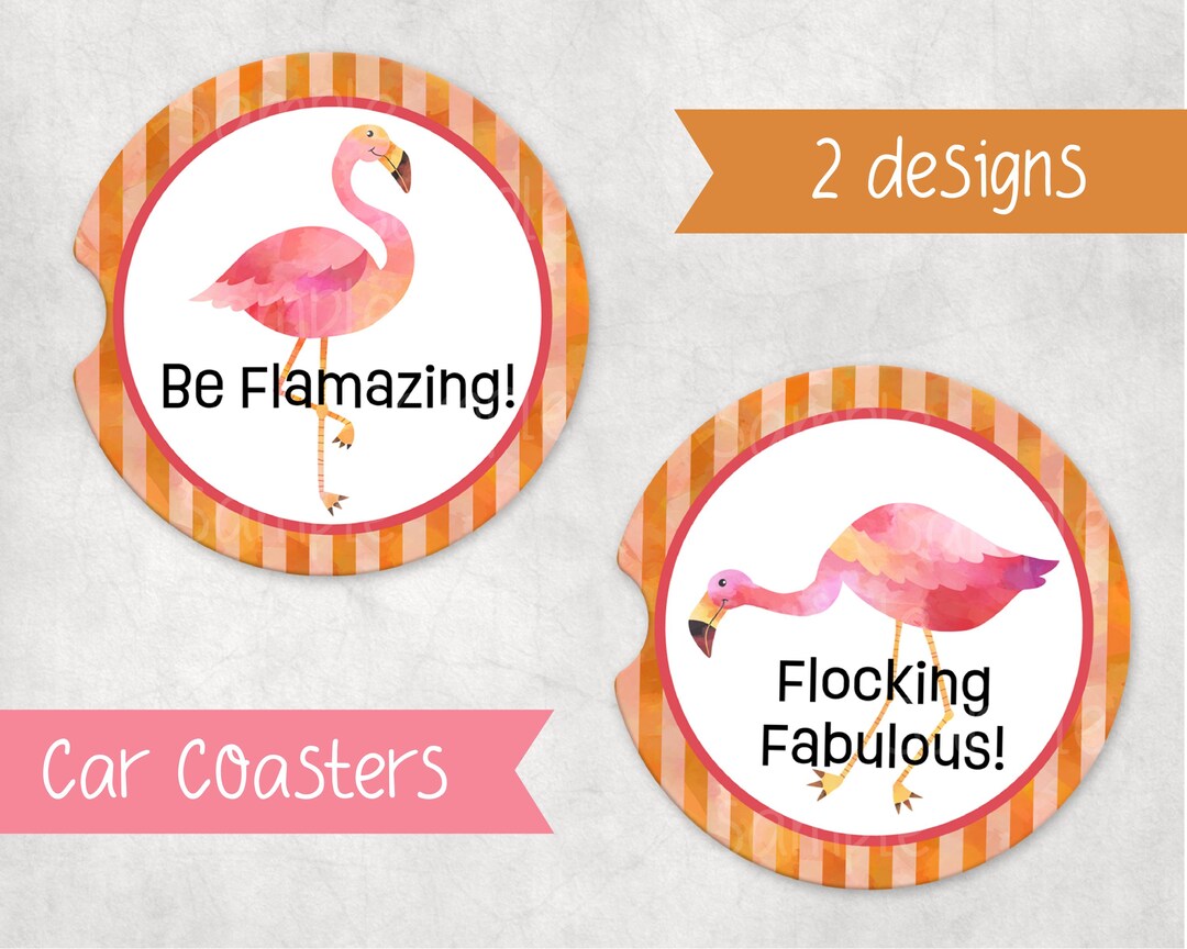 FLAMINGO - Keychains, Car Coasters - Sublimation Template Files PNG ...