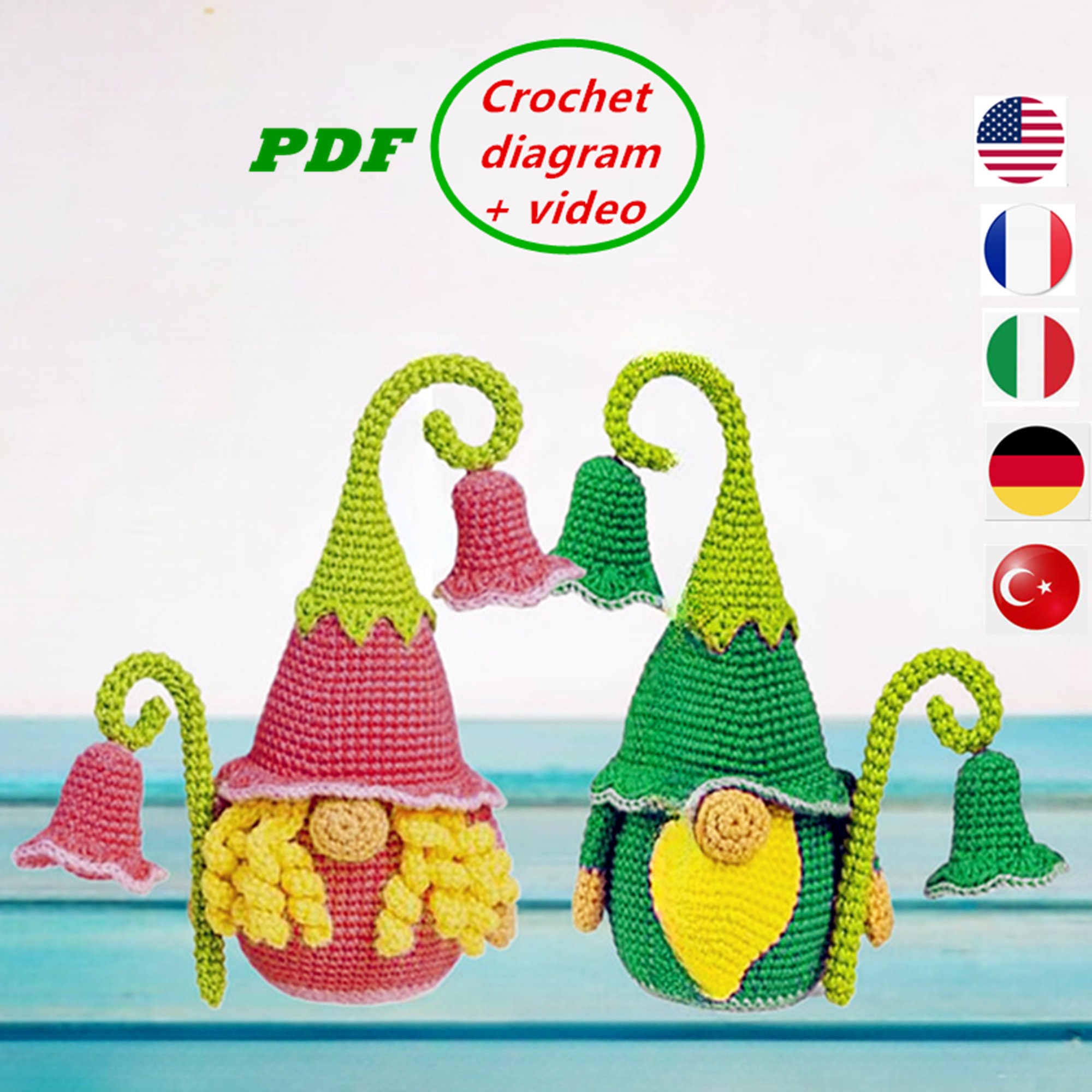 Christmas Gnome Crochet Pattern, Bellflower Gnome Crochet Pattern ...