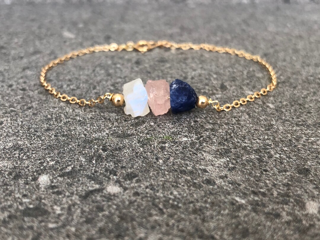 Sodalite , Rose Quartz Bracelet, Moonstone Bracelet , Love Crystal ...