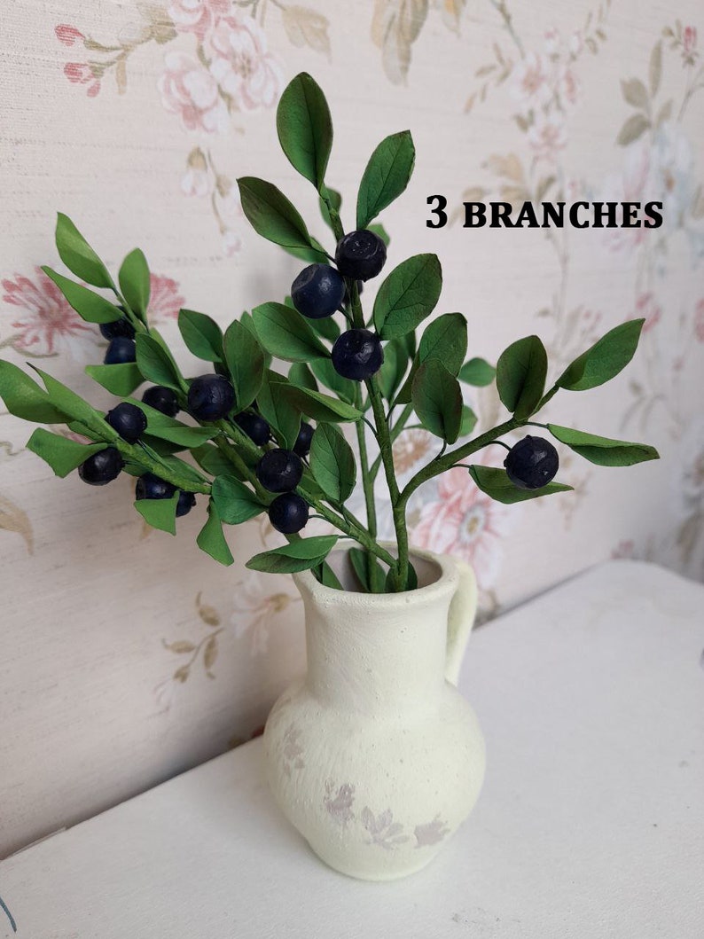 Artificial Blueberry Faux Blueberry Stem Berry Wedding Centerpiece ...