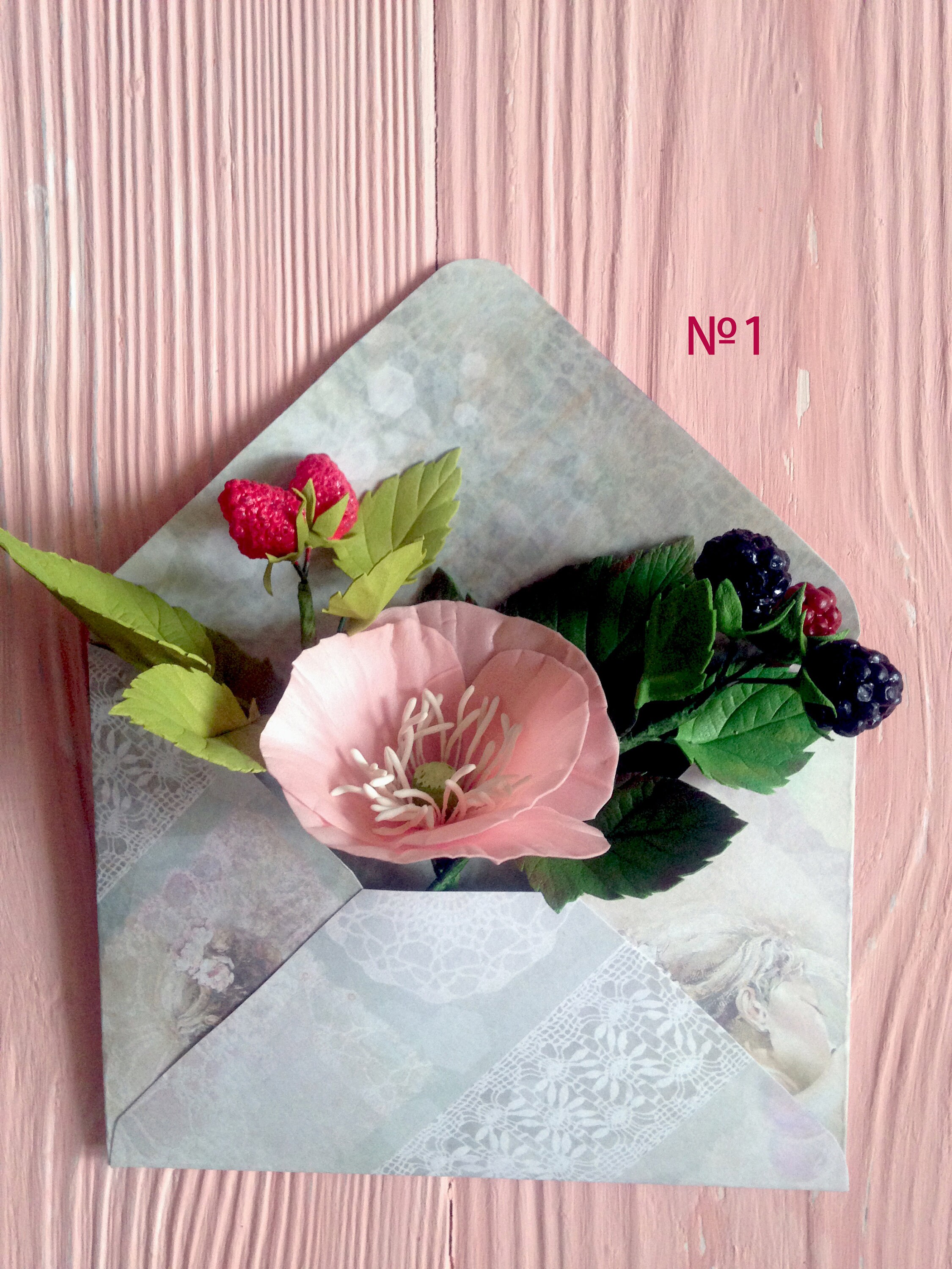 Paper & Party Supplies Berry poppy card Personalised card Berry ...