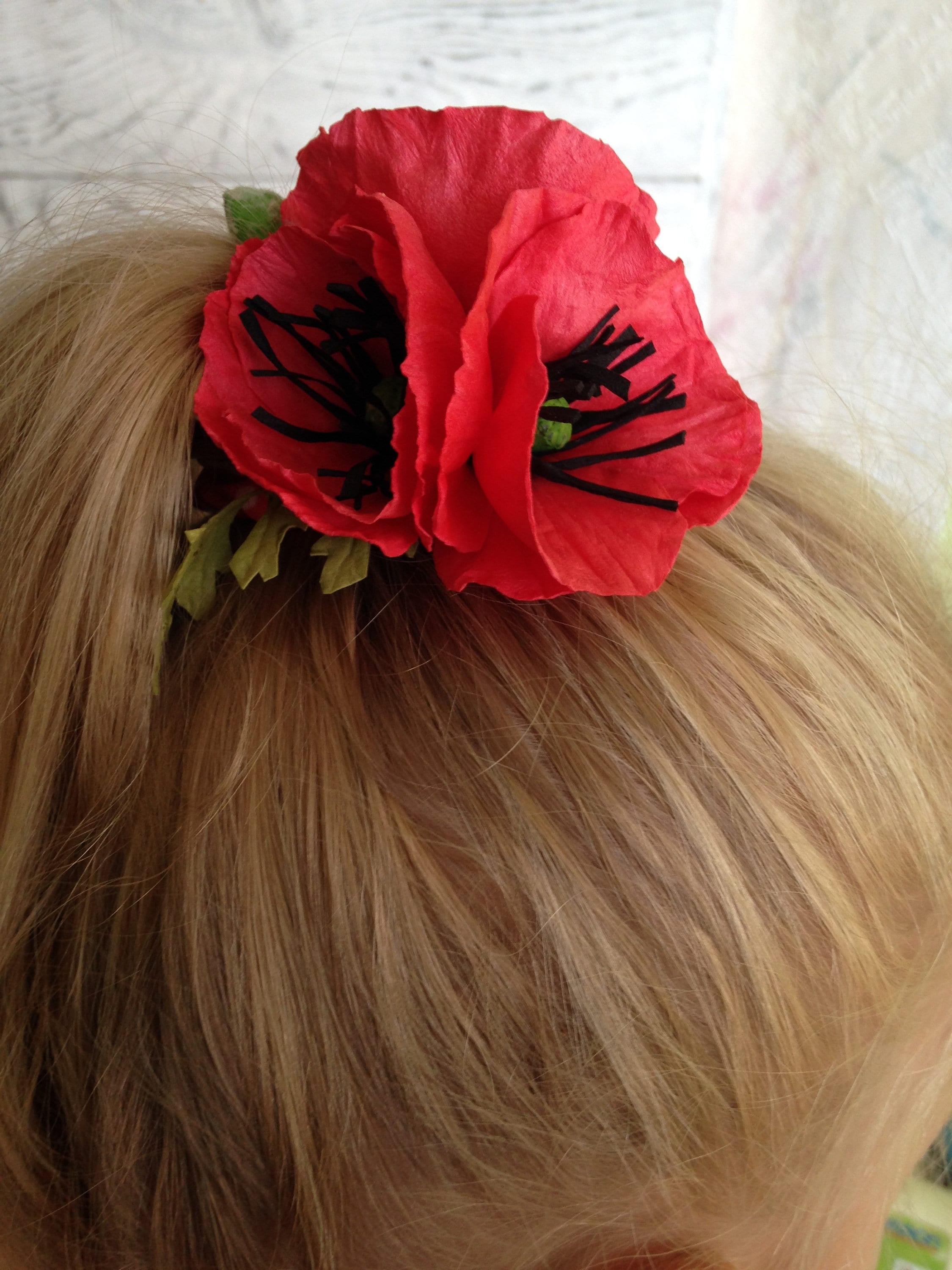 Red Faux Poppy Brooch/hair Clip Red Flower Brooch Wedding Red - Etsy