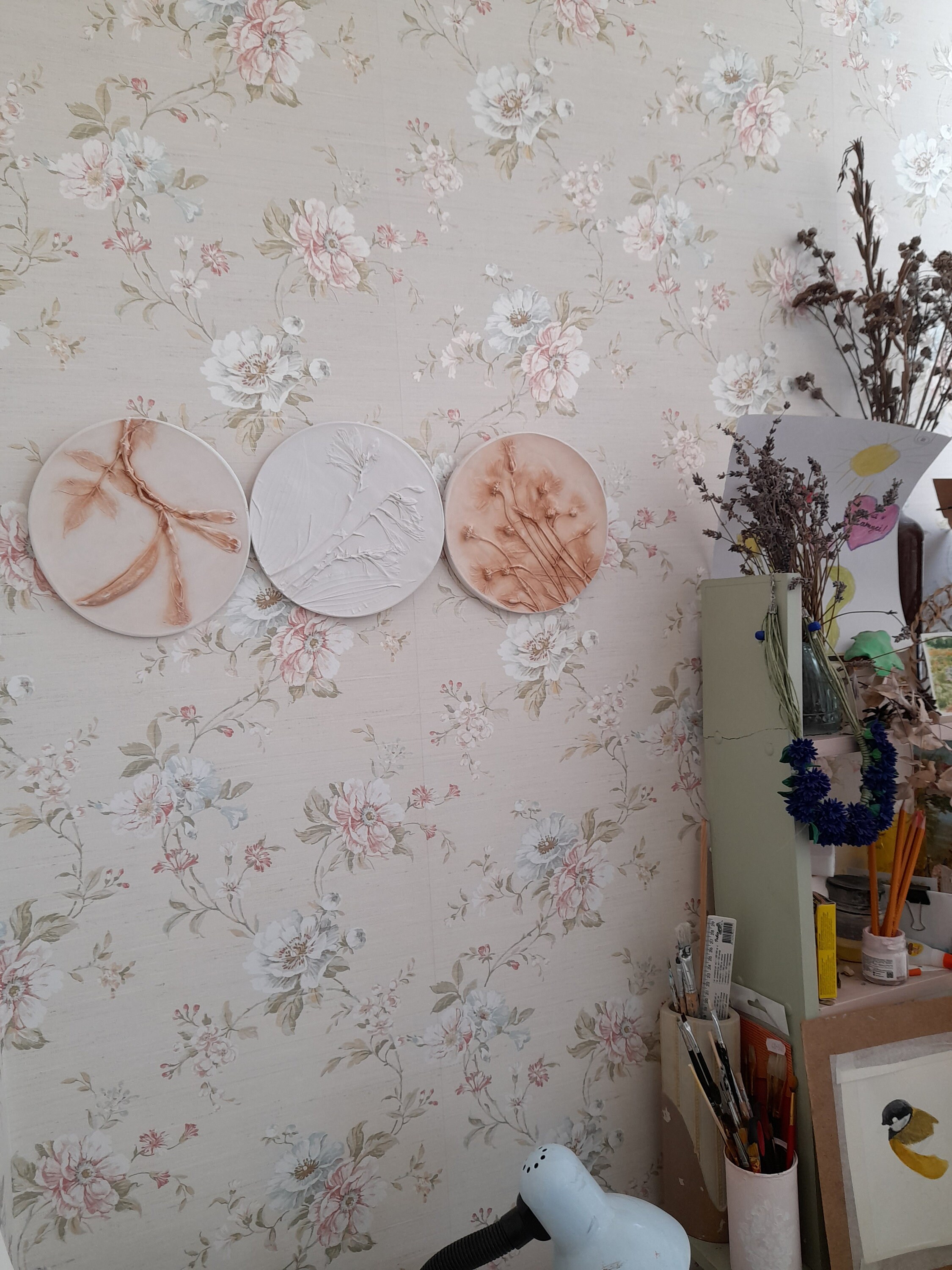 Hosta Flower Round Plaster Cast Wild Forest Botanical - Etsy